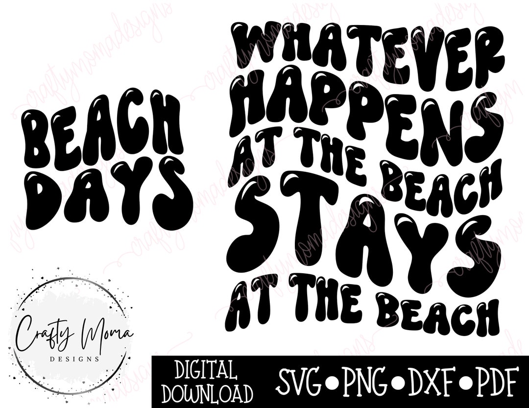 Beach SVG - Beach Trip Svg - Retro Font Spring Break PNG - Beach Days ...