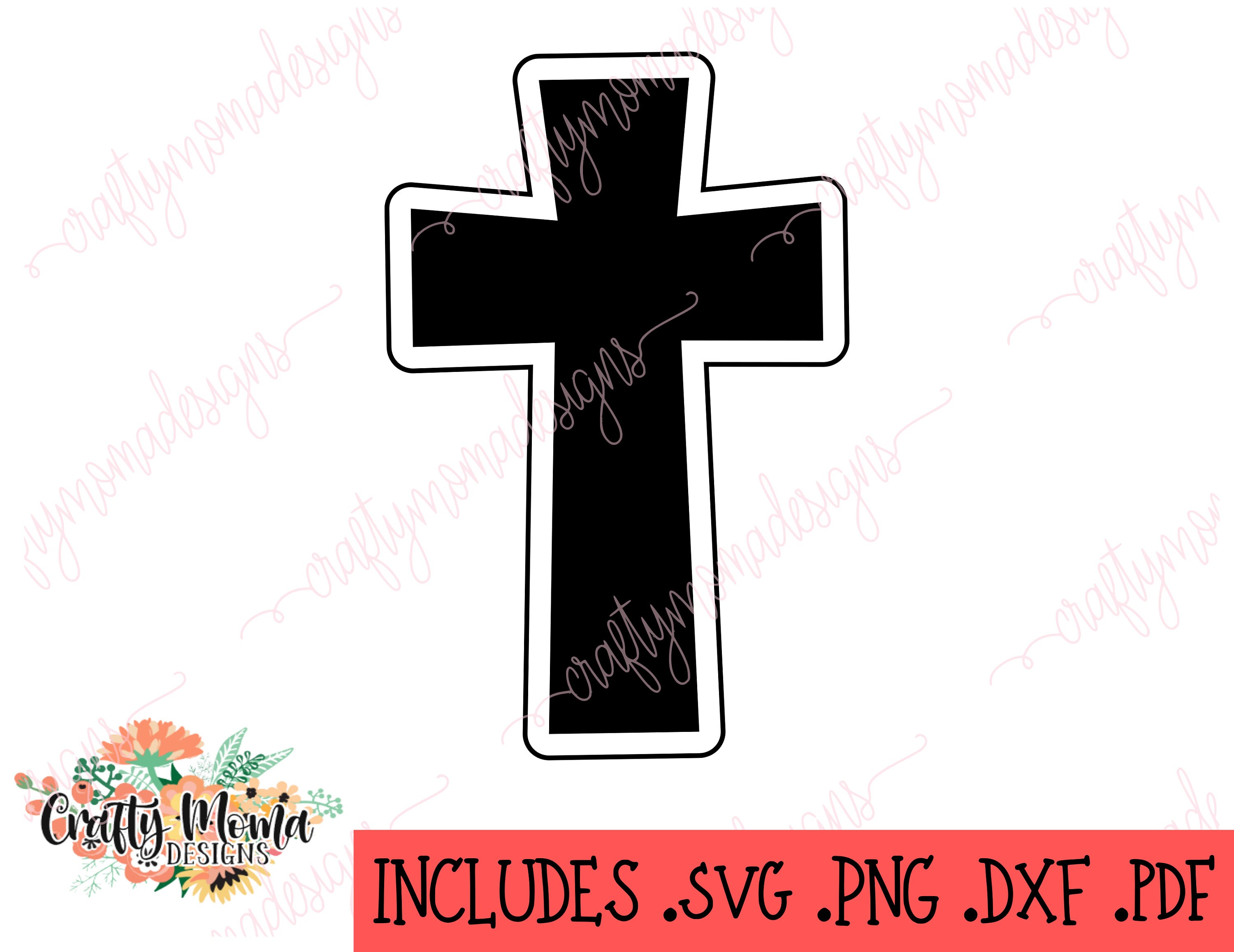 Cross SVG Layered Cross Design for Silhouette or Cricut SVG Cut File ...