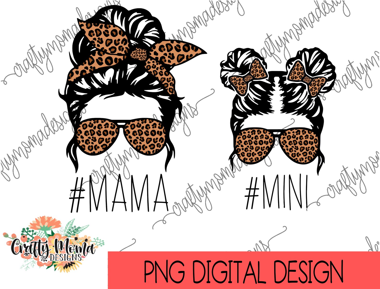 Mama and Mini Png | Mama Mini Sublimation |mommy and Me | Leopard Mama ...