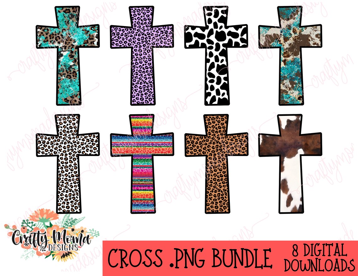Cross PNG Bundle Cross Sublimation Designs Western Png - Etsy