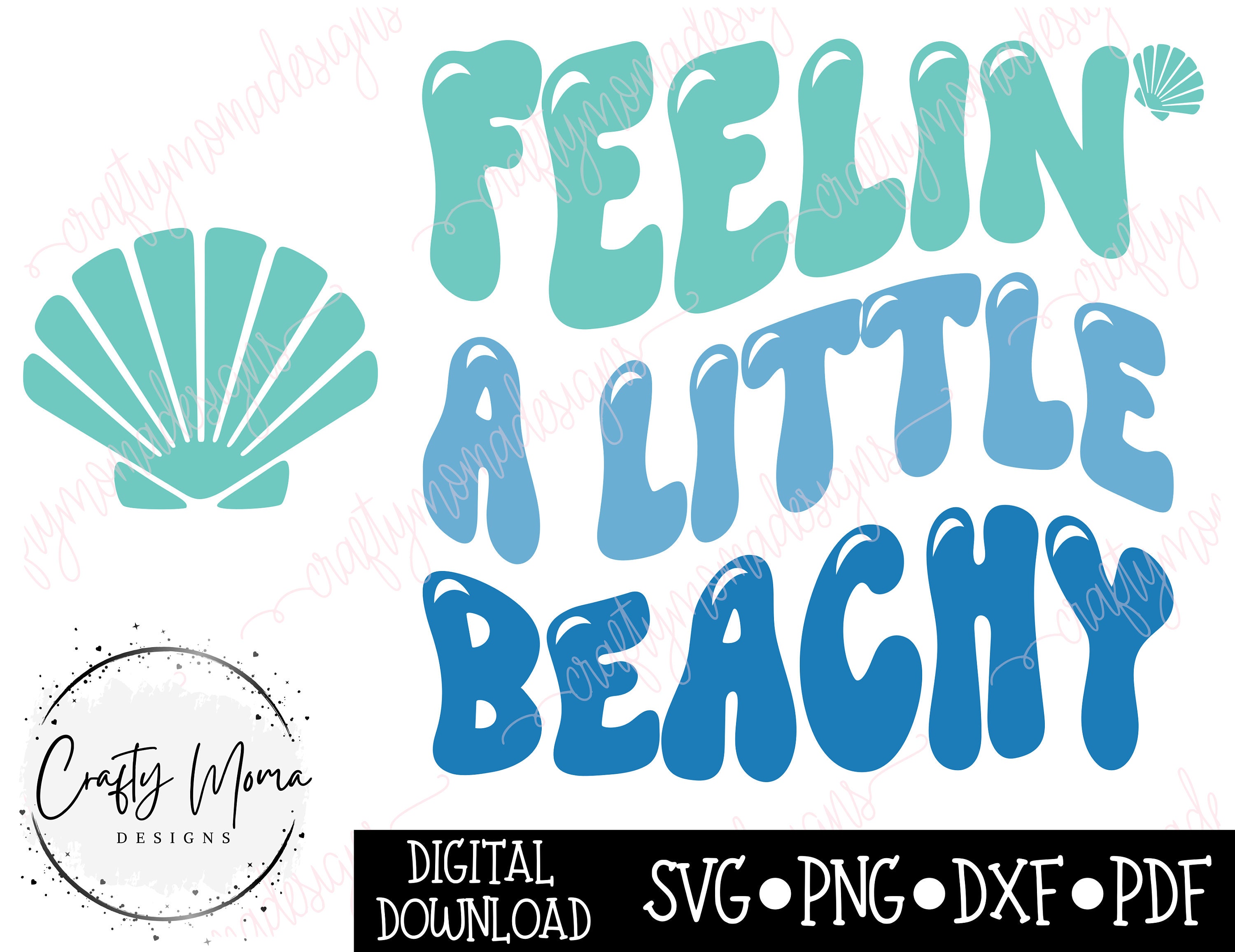 Feeling a Little Beachy SVG PNG | Seashell Pocket Design | Summer Beach ...