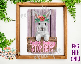 Easter Bunny Stop Here Sign - Etsy