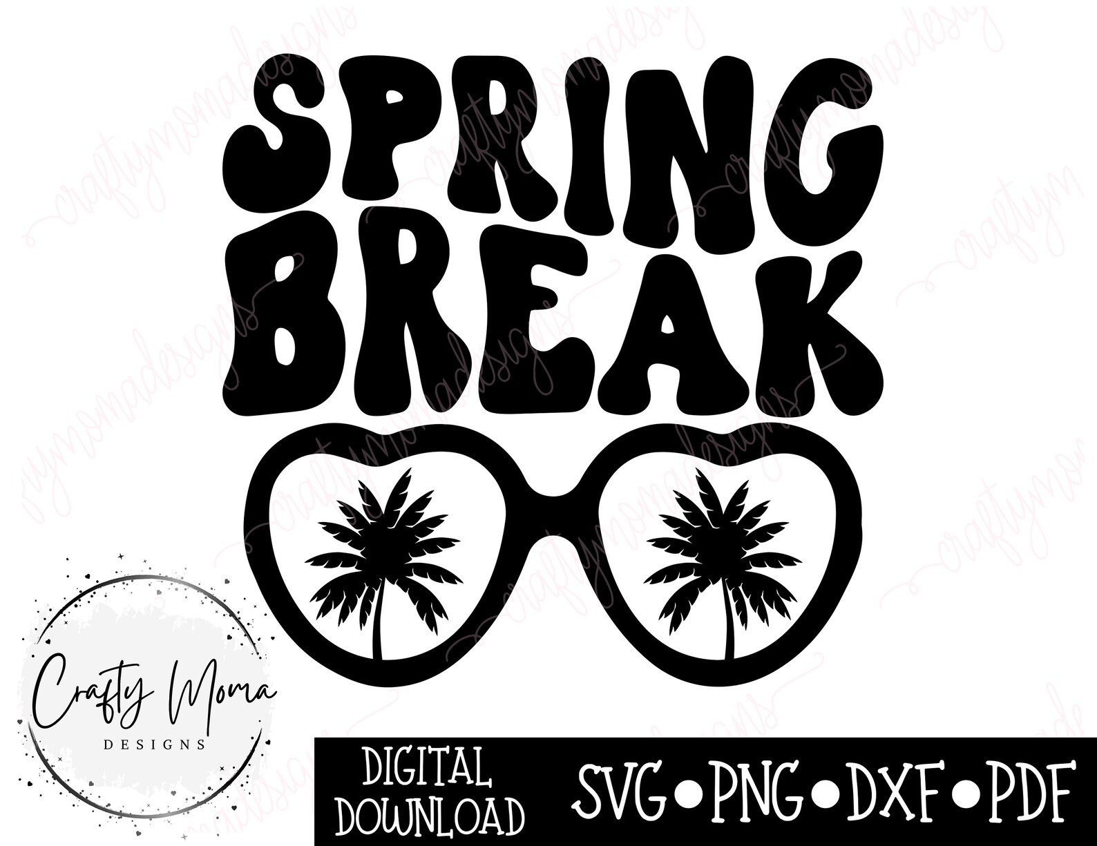 Spring Break SVG Spring Break PNG Cut File and Print File - Etsy