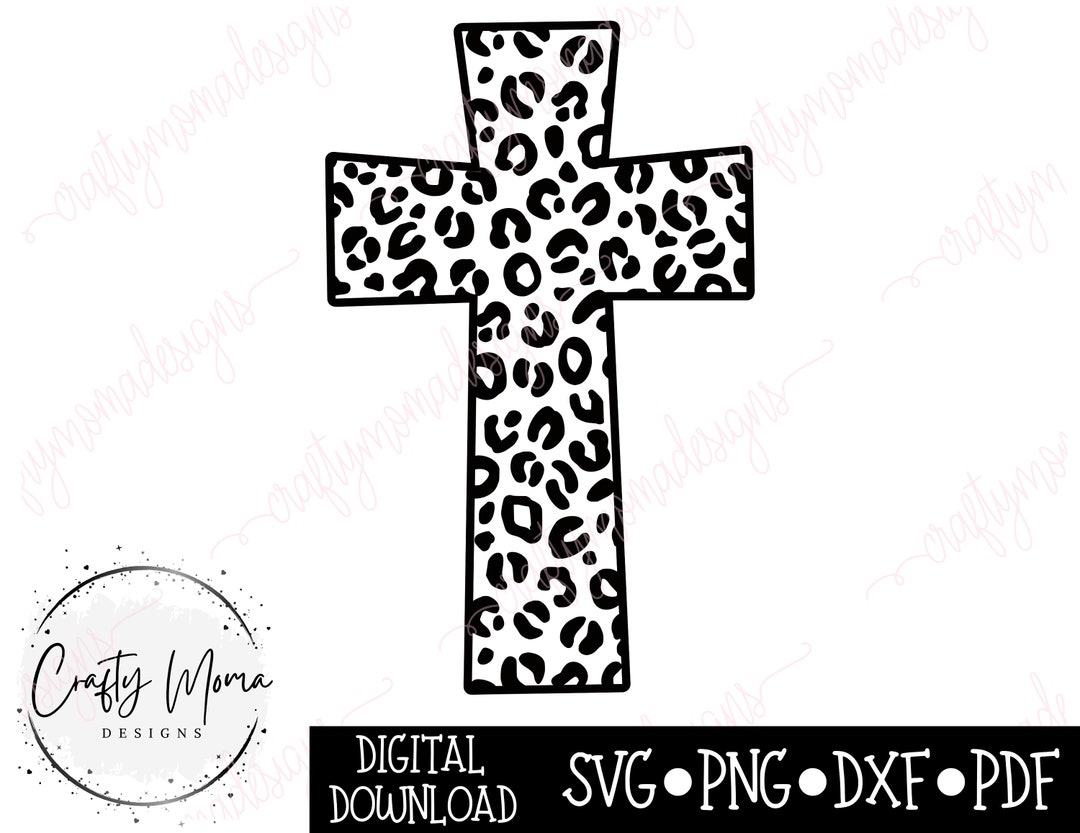 Leopard Cross SVG - Cross Cut File for Silhouette or Cricut - Leopard ...