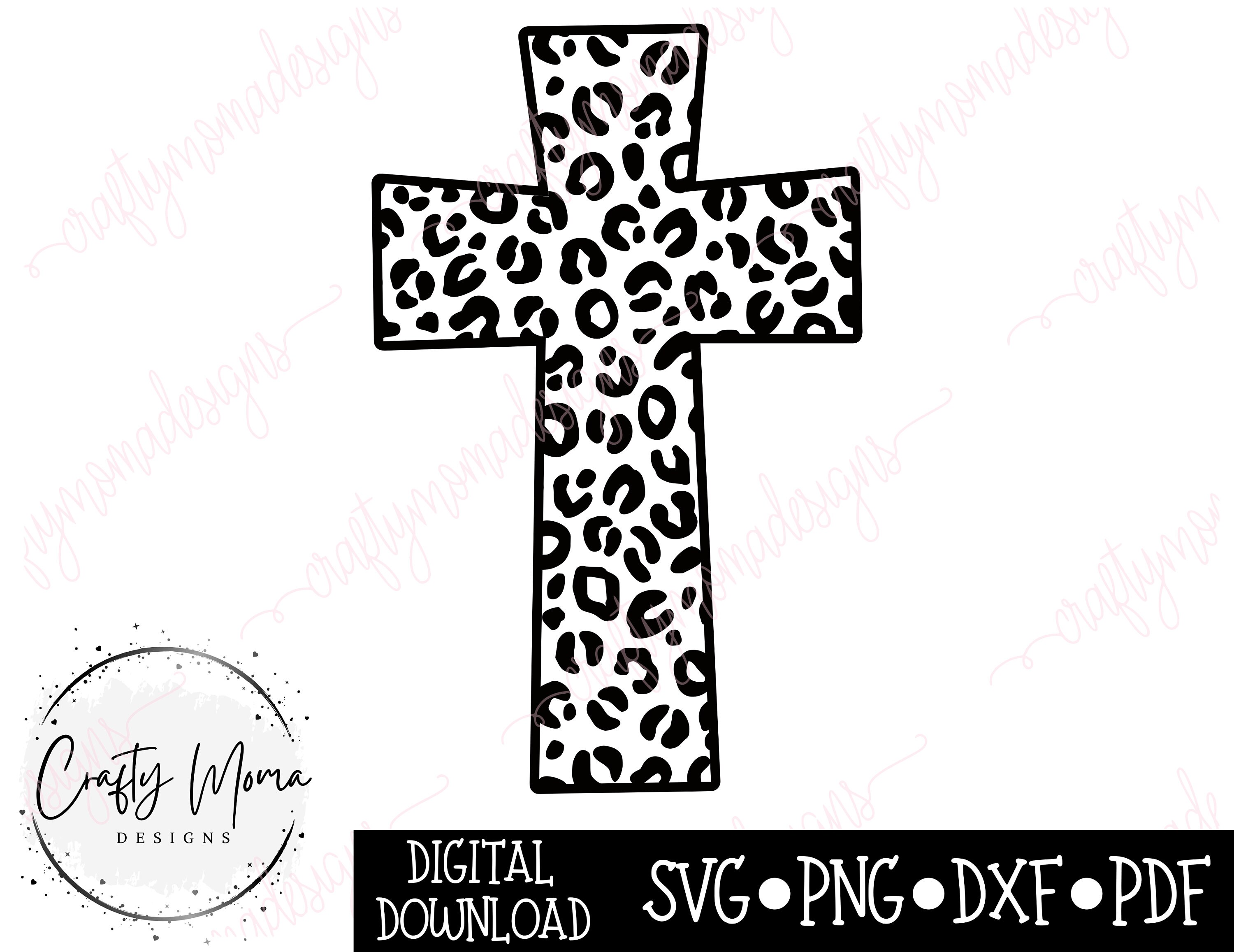 Leopard Cross SVG - Cross Cut File for Silhouette or Cricut - Leopard ...