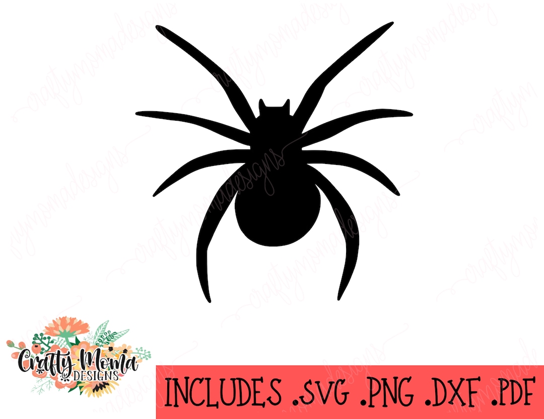 Spider Silhouette SVG Spider PNG Digital Download Spider Cut File for ...