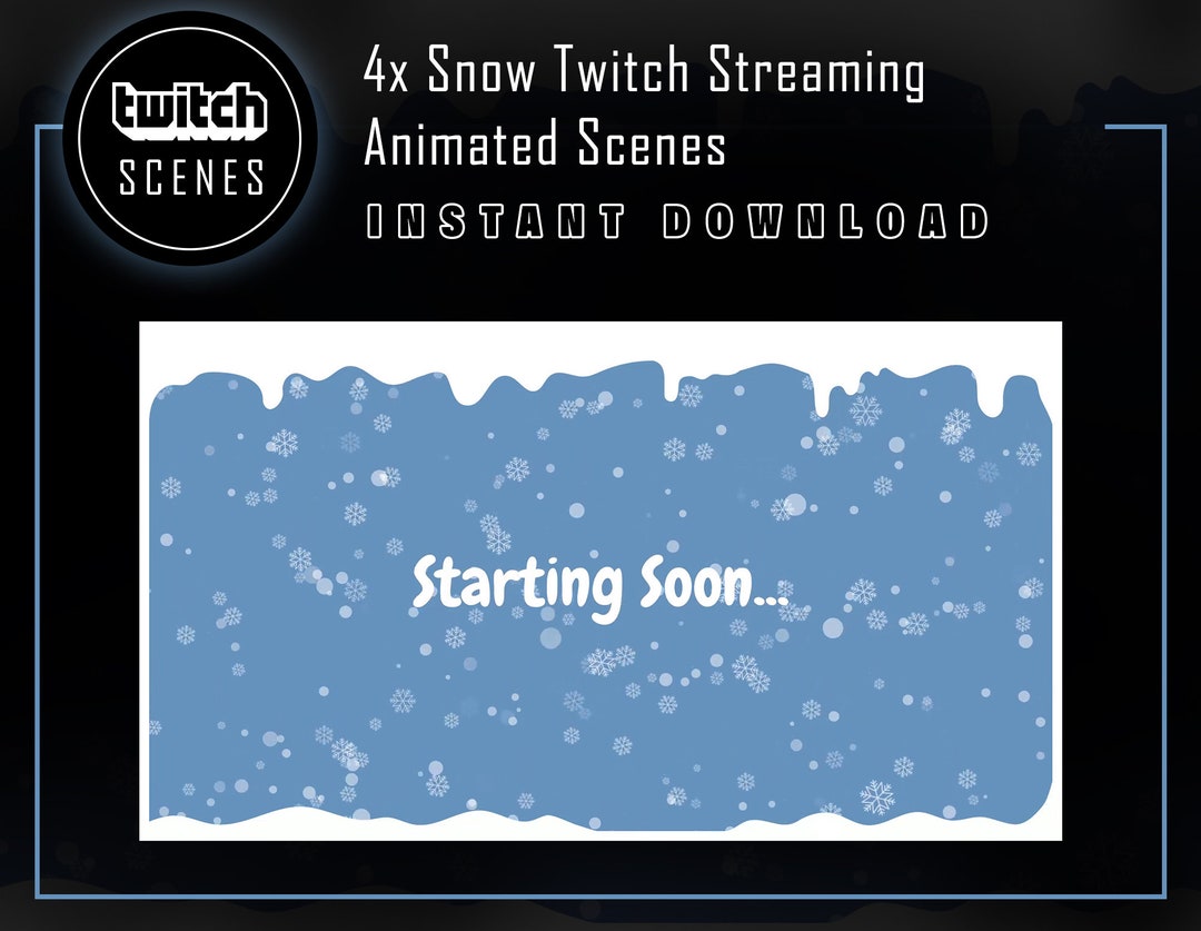 Snow Twitch Animated Screens: Winter Streaming Scenes (instant Download ...