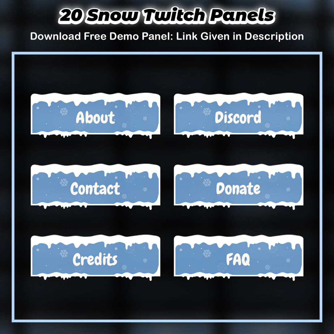Twitch Panels, Snow Twitch Panels | 20 Winter Snow Twitch Panels ...