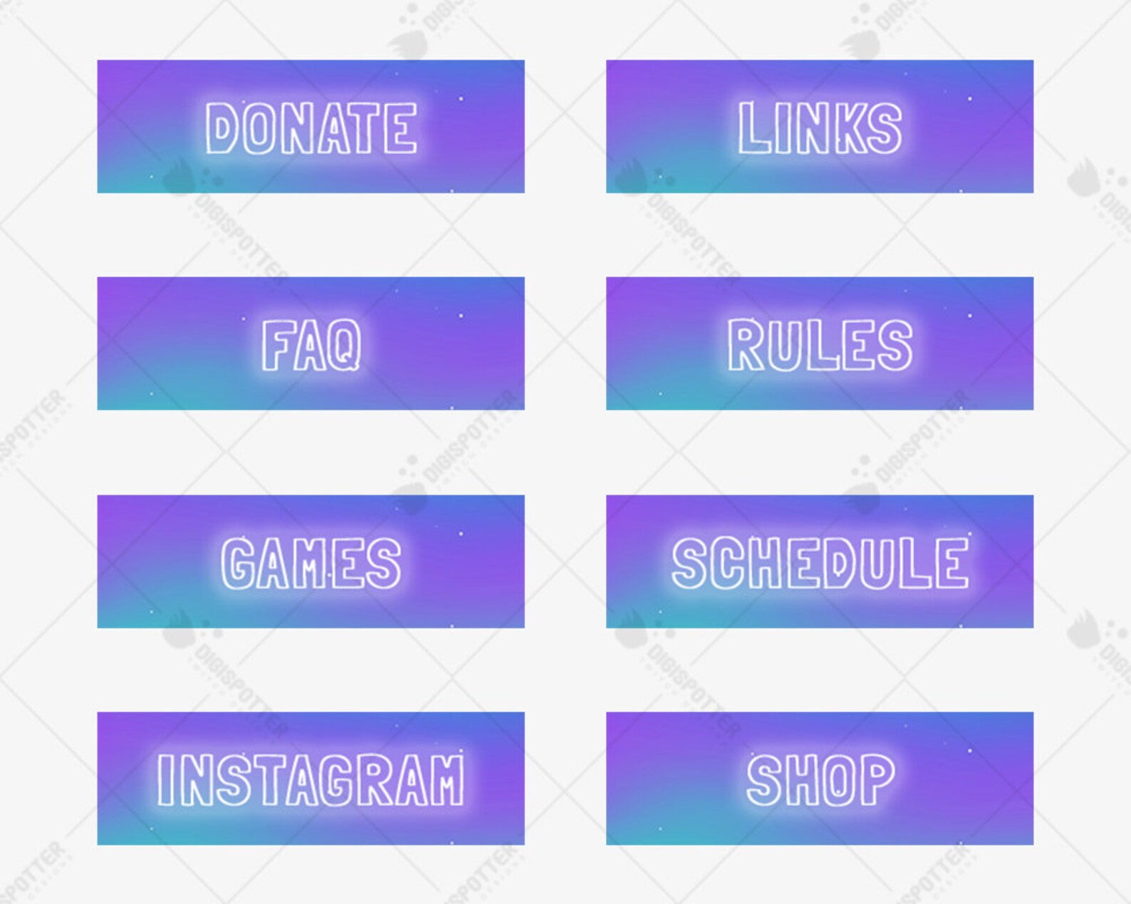 Twitch Panels Purple 20 Magic Particles Twitch Panels | Etsy
