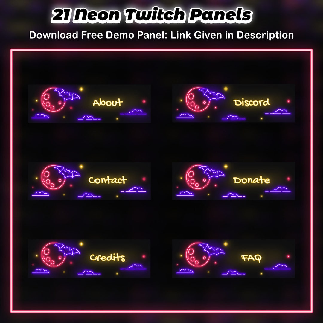 Neon Twitch Panels | Halloween Twitch Panel | Twitch Panels for Neon ...