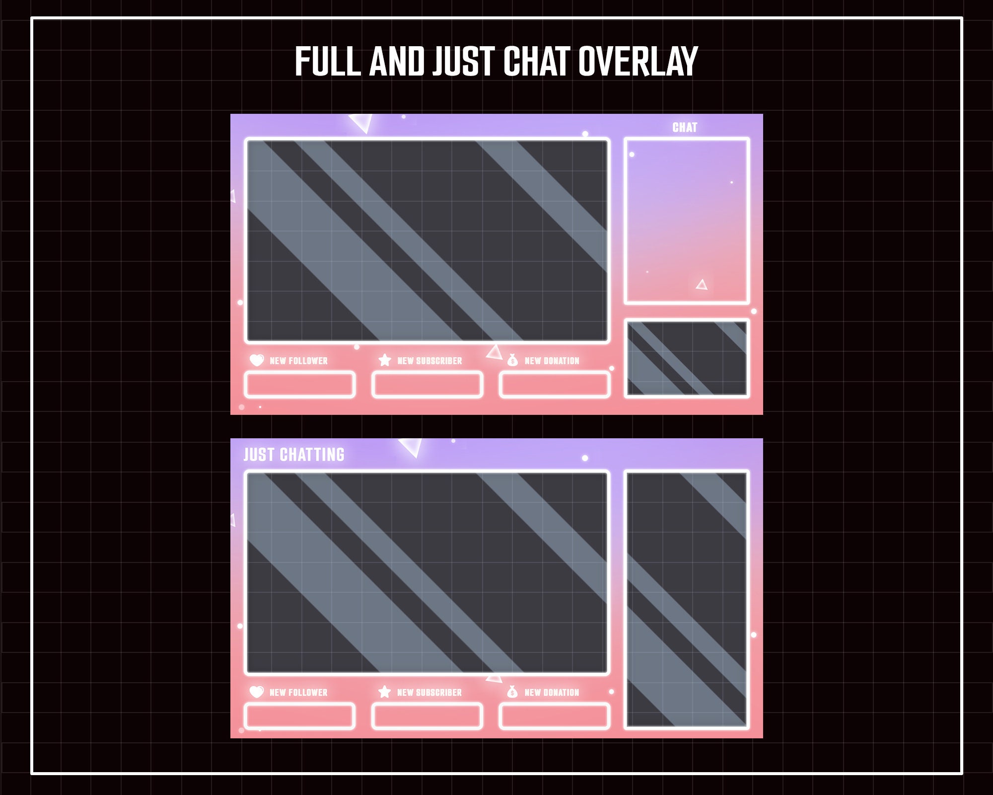 Twitch Overlay Package Animated Magic Triangle Particles - Etsy