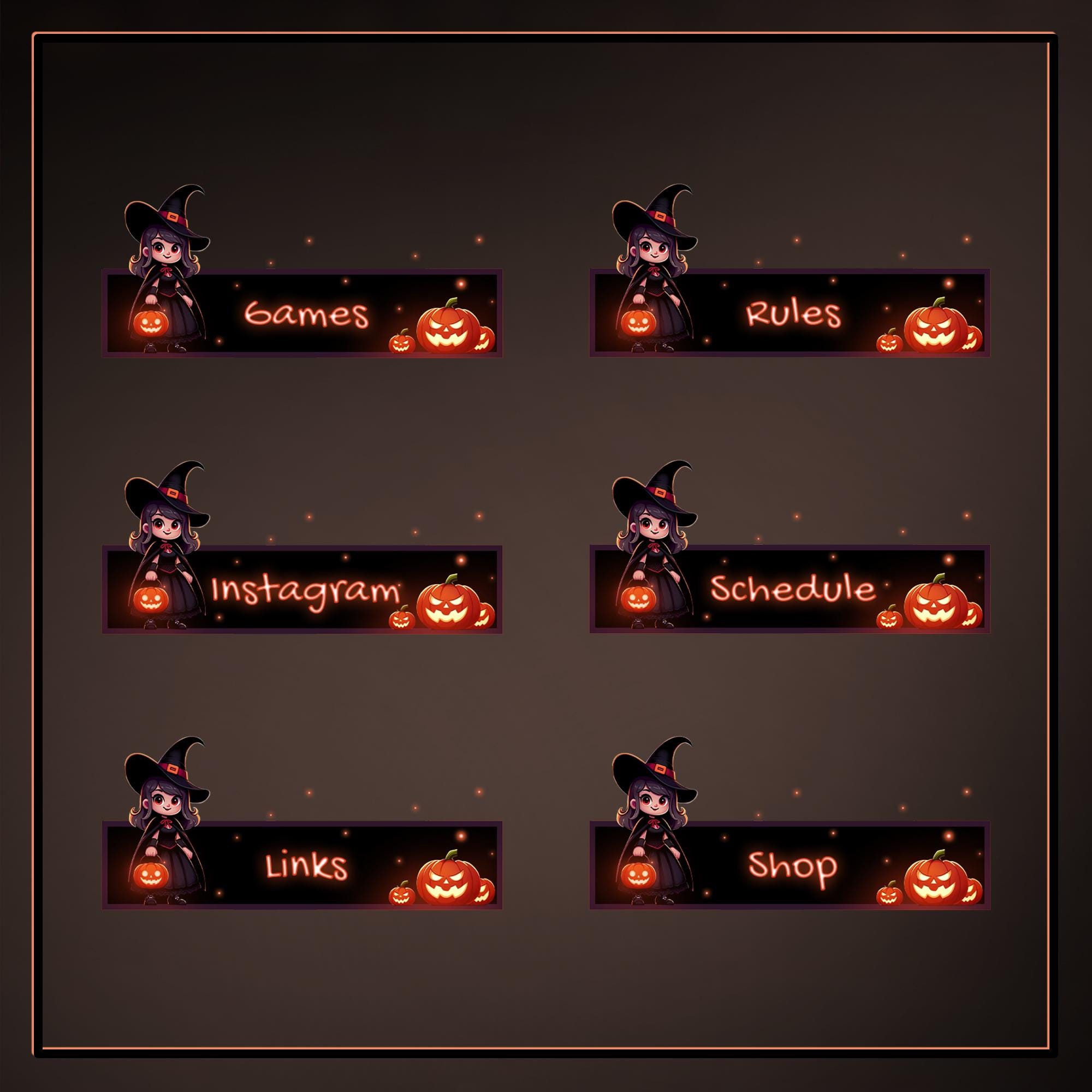 Vampire Witch Twitch Panels – 21x Spooky Cute Stream Panel for ...