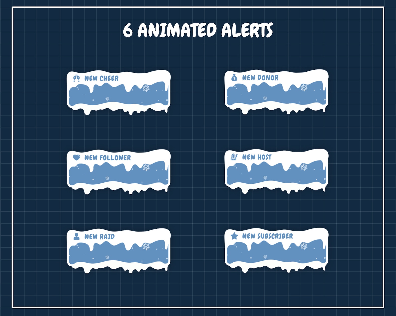 Twitch Overlay Package Snow Animation Twitch Streaming - Etsy Australia