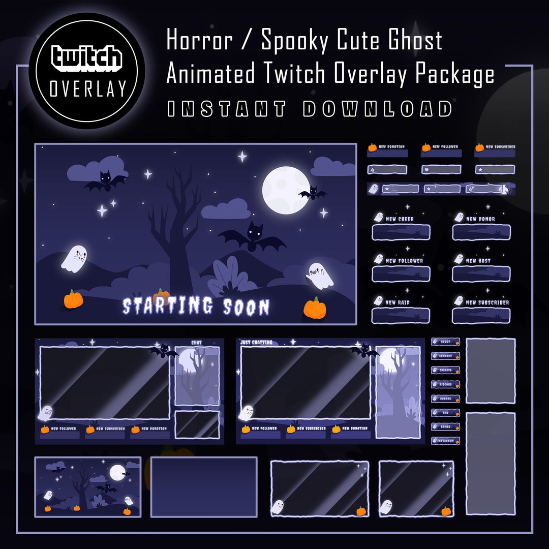 Spooky Ghost Animated Twitch Overlay Package – Horror Theme - Etsy