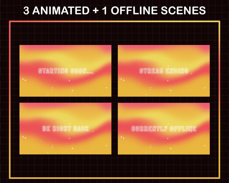 Twitch Overlay Package Orange Magic Particles Twitch - Etsy