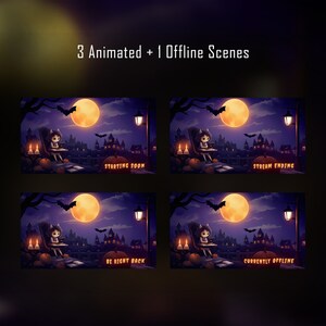 Vampire Twitch Overlay - Spooky Castle Nightscape Halloween Package ...