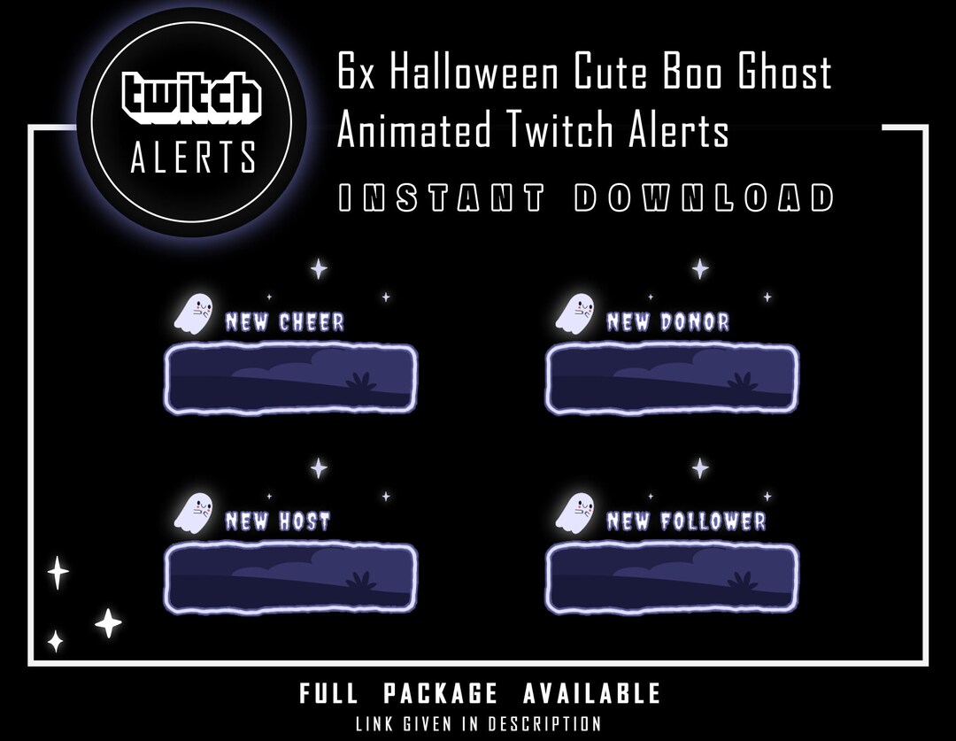Twitch Alerts Animated - Halloween Cute Ghost/ Cute Boo Animated Twitch ...