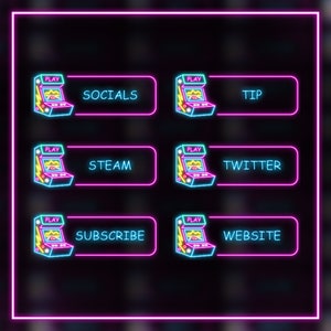 Twitch Panels Neon | 20 Neon Gaming Twitch Panels | Twitch Panels ...