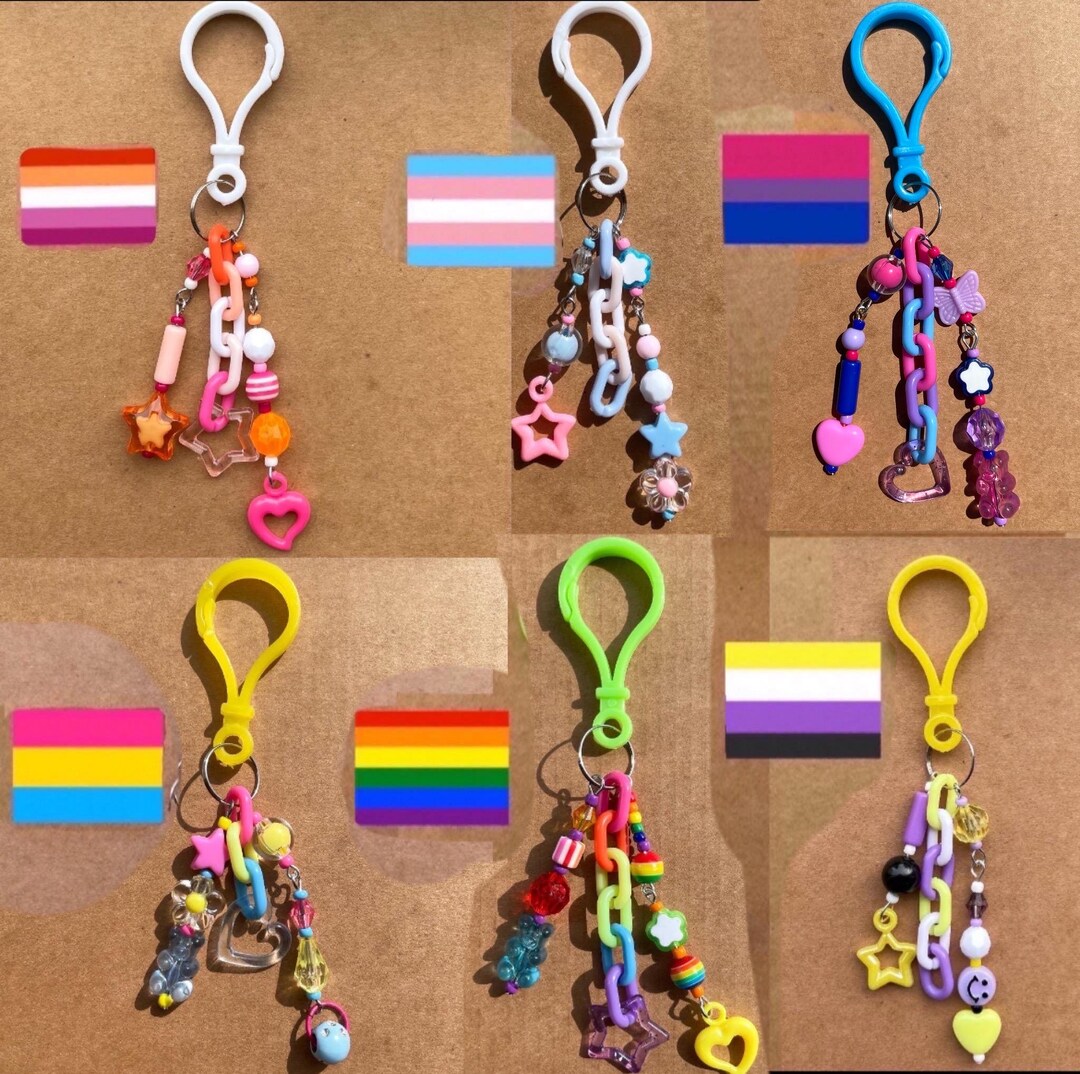 Pride Keychain | Rainbow Keychain | Trans Keychain | Bi Keychain - Etsy