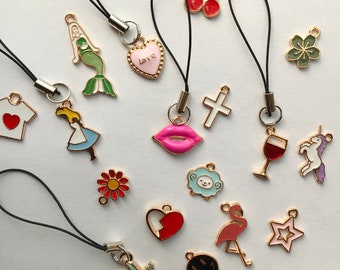 Simple Fun Phone Charms | Etsy