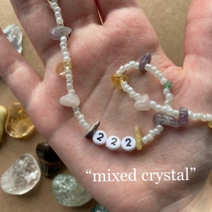 Angel Number Crystal Necklace - Etsy