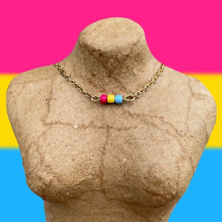 Pride Flag Necklace Rainbow Pride Necklace - Etsy