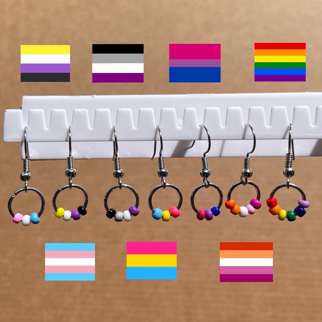 Pride Earrings | Rainbow Earrings | Simple Pride Jewelry | Bi Pride ...
