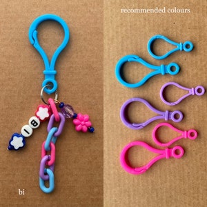 Pride Keychain Rainbow Keychain Trans Keychain Bi - Etsy