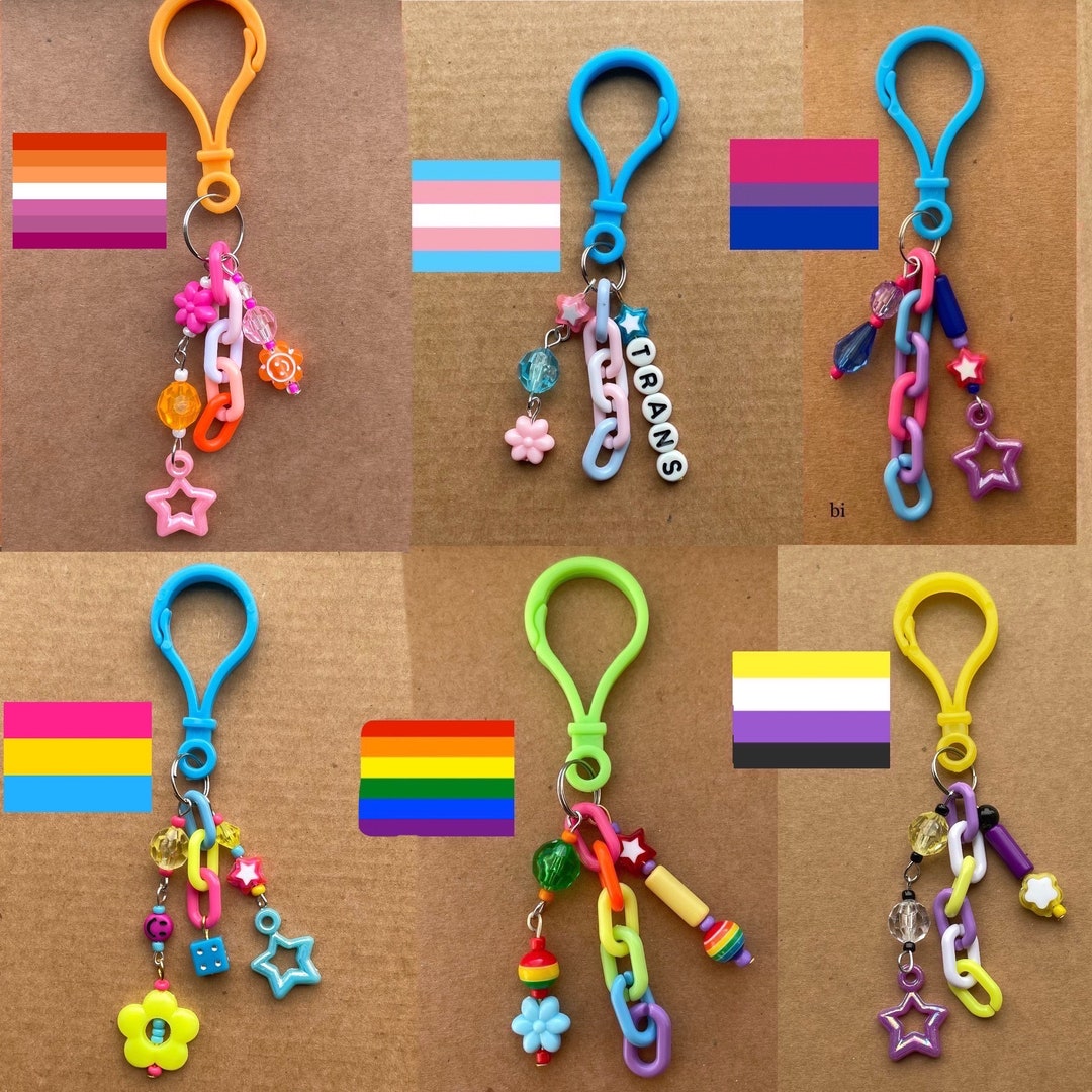 Pride Keychain Rainbow Keychain Trans Keychain Bi Keychain - Etsy Australia