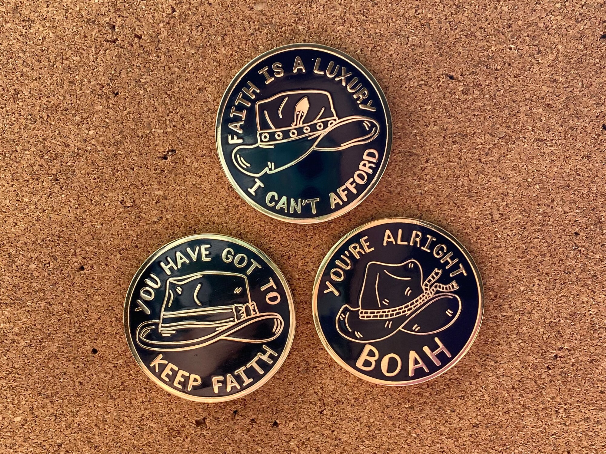 Cowboy Quotes: Hat Enamel Pin Series - Etsy