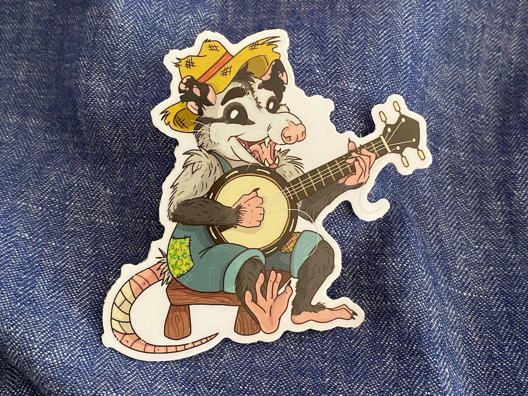 Banjo Possum Vinyl Sticker Decal - Etsy