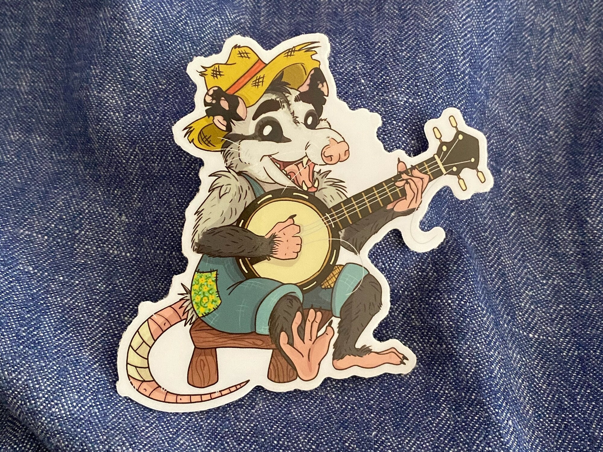 Banjo Possum Vinyl Sticker Decal - Etsy