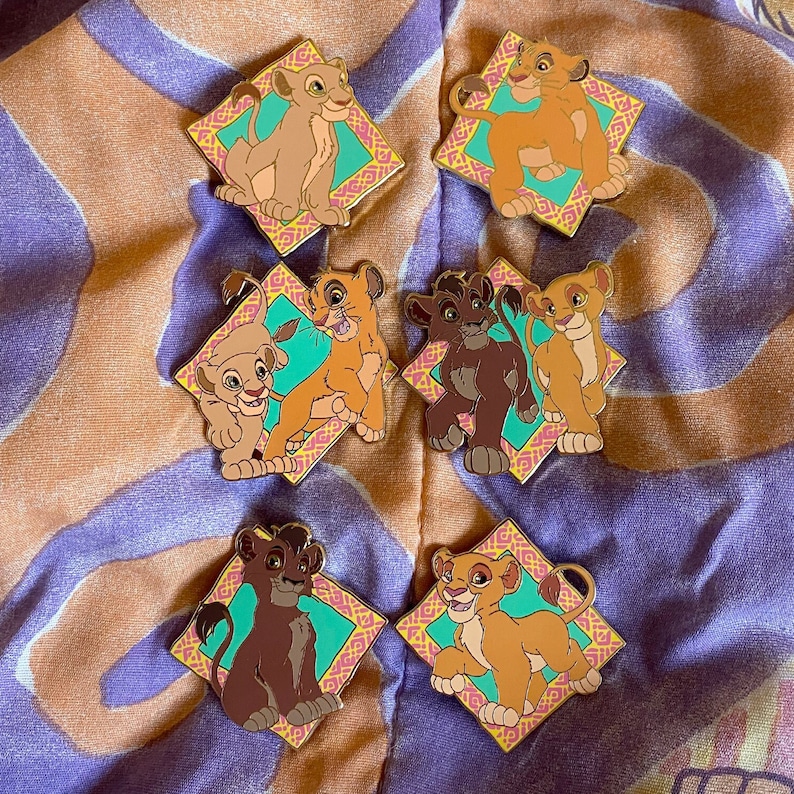 90's Comfort Lion Cub Hard Enamel Pins | Etsy