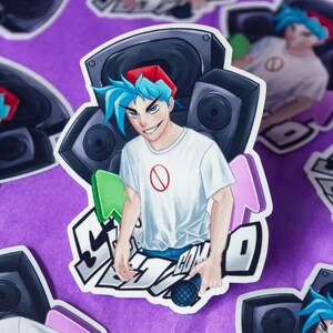 FNF Boyfriend Vinyl Sticker - Etsy