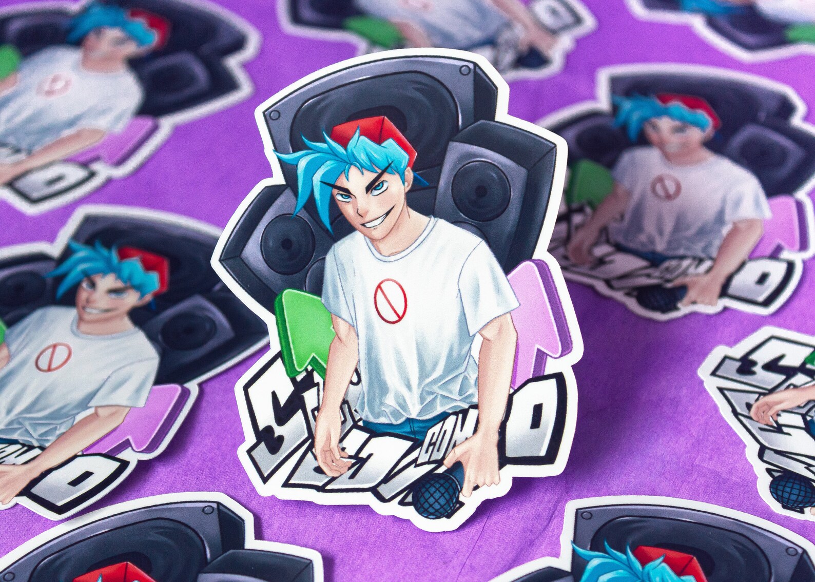 FNF Boyfriend Vinyl Sticker - Etsy