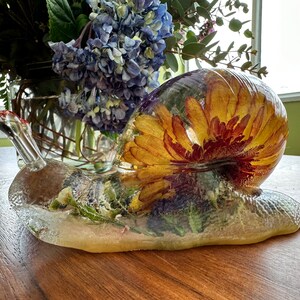 Custom Made to Order Resin Epoxy Snails With Real Preserved Flowers - Etsy