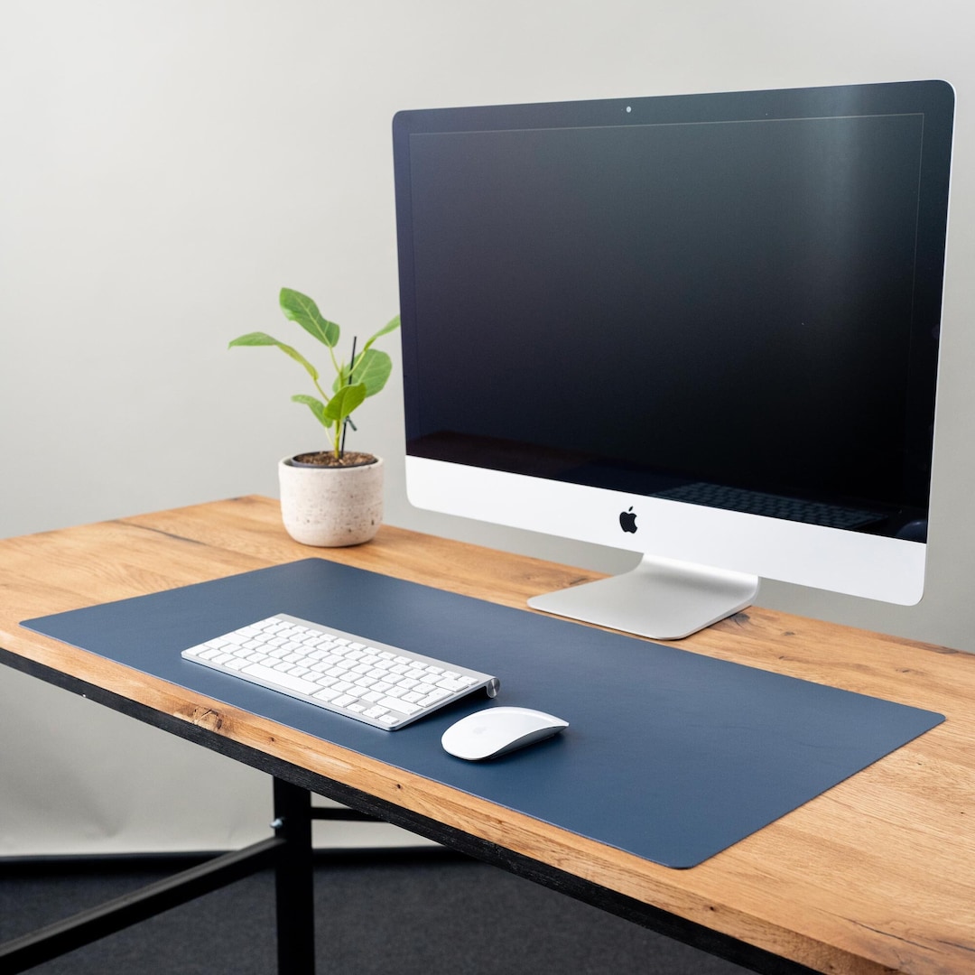 Soft Italian Leather Desk Mat • Personalized Gift • Custom Sizes ...