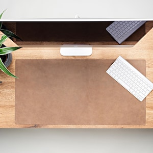 Genuine Italian Leather Desk Mat • Personalized Gift • Custom Sizes ...