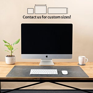 Genuine Italian Leather Desk Mat • Personalized Gift • Custom Sizes ...