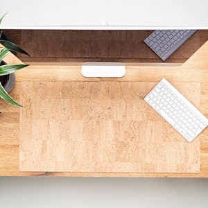 Solid Cork Desk Mat • Smooth Continuous Surface • Custom Sizes Possible ...