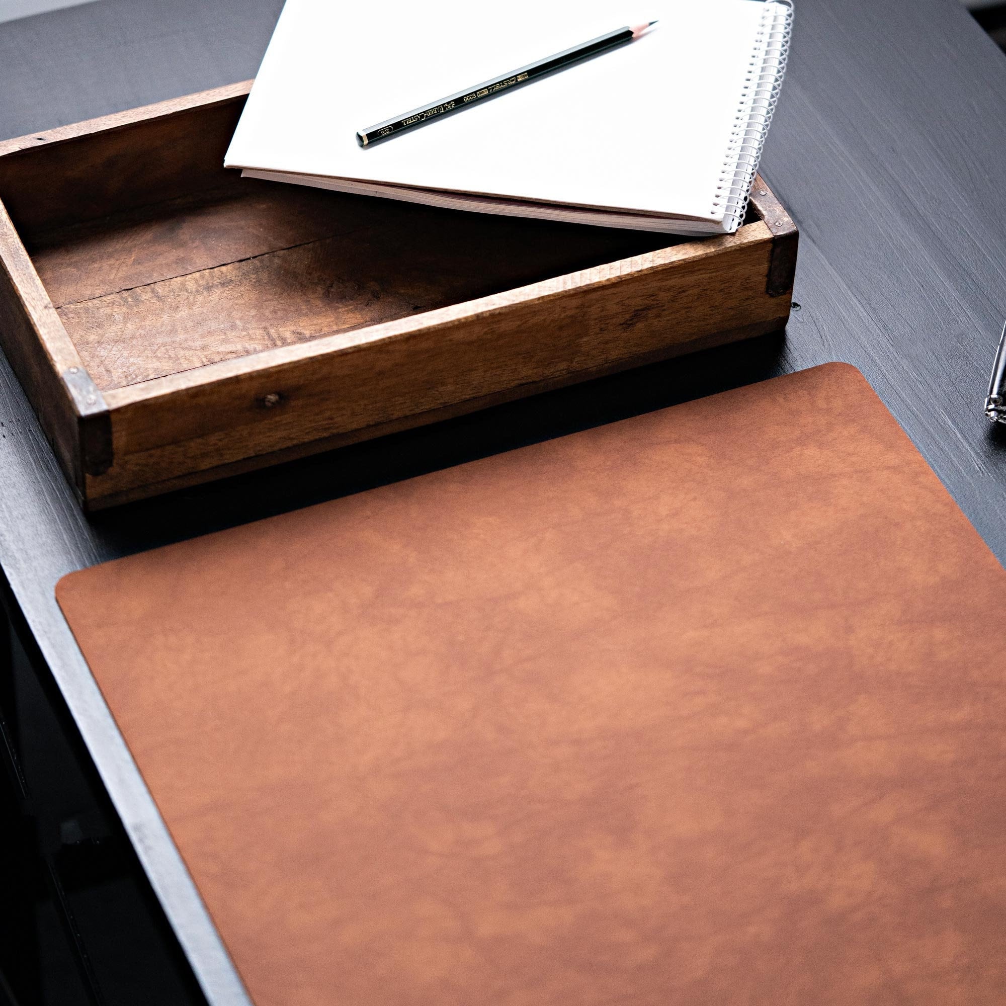 Recycled Leather Desk Mat Personalized Custom Desk Pad Waterproof ...