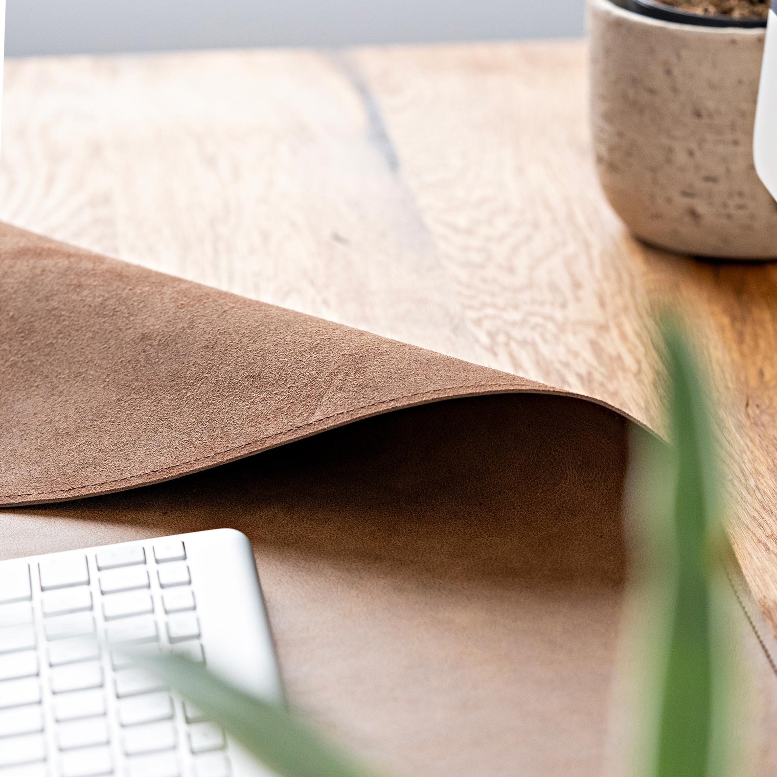 Genuine Italian Leather Desk Mat • Personalized Gift • Custom Sizes ...
