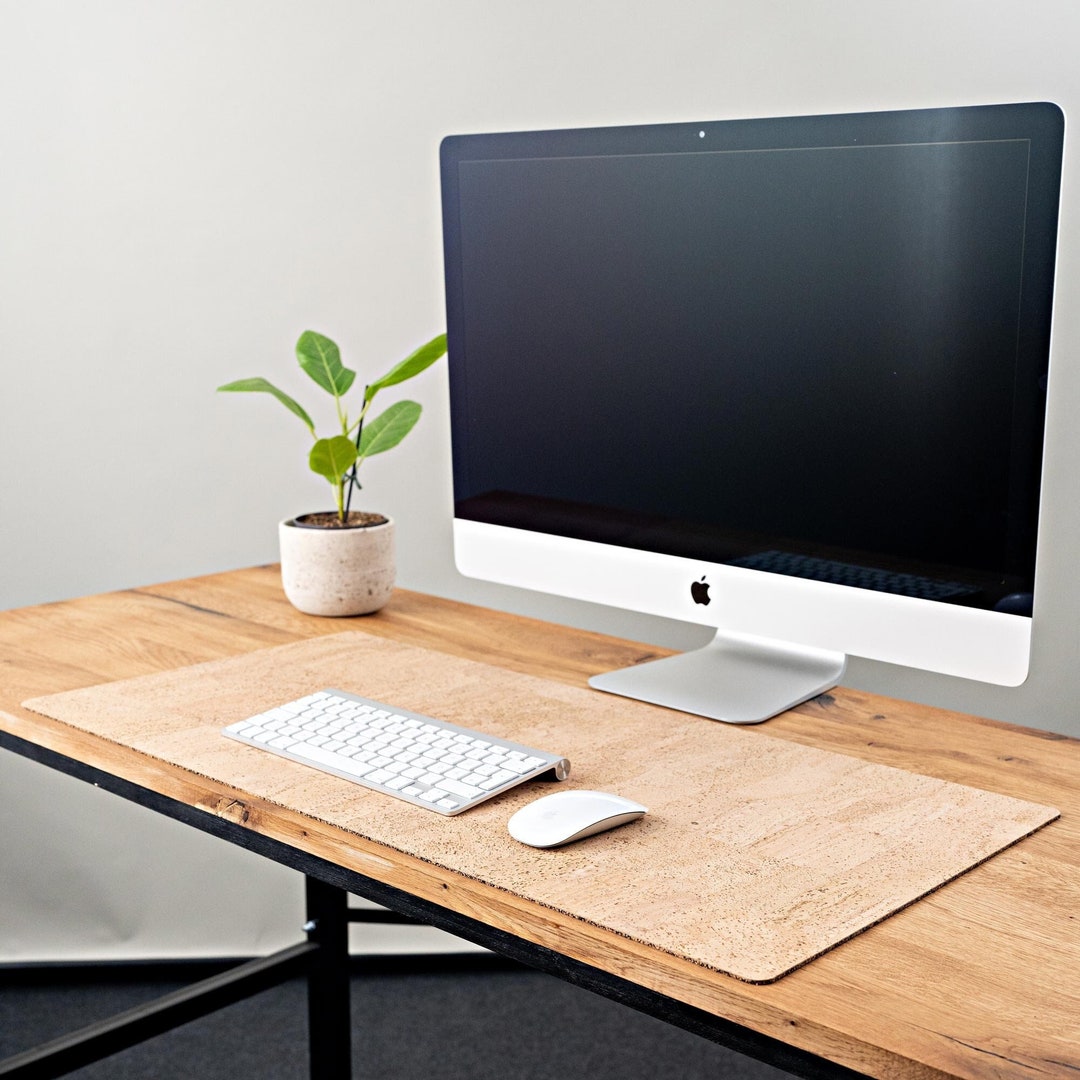 Solid Cork Desk Mat • Smooth Continuous Surface • Custom Sizes Possible ...