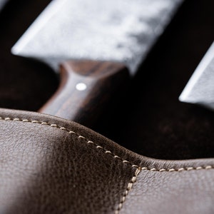 PREMIUM Leather Knife Roll • for 6 Knives • Personalized Gift • Fits ...