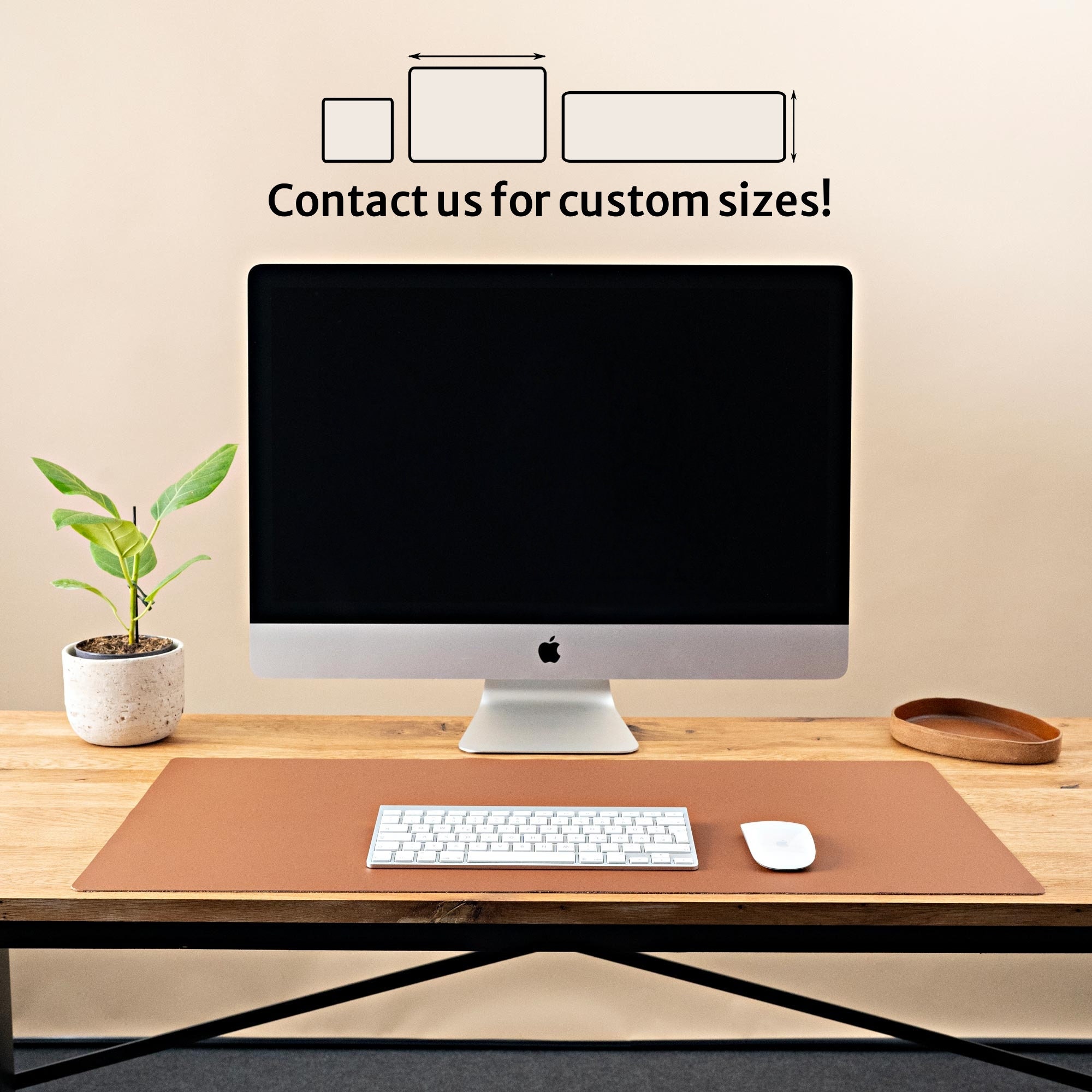 Soft Italian Leather Desk Mat Personalized Gift Custom Sizes Possible ...