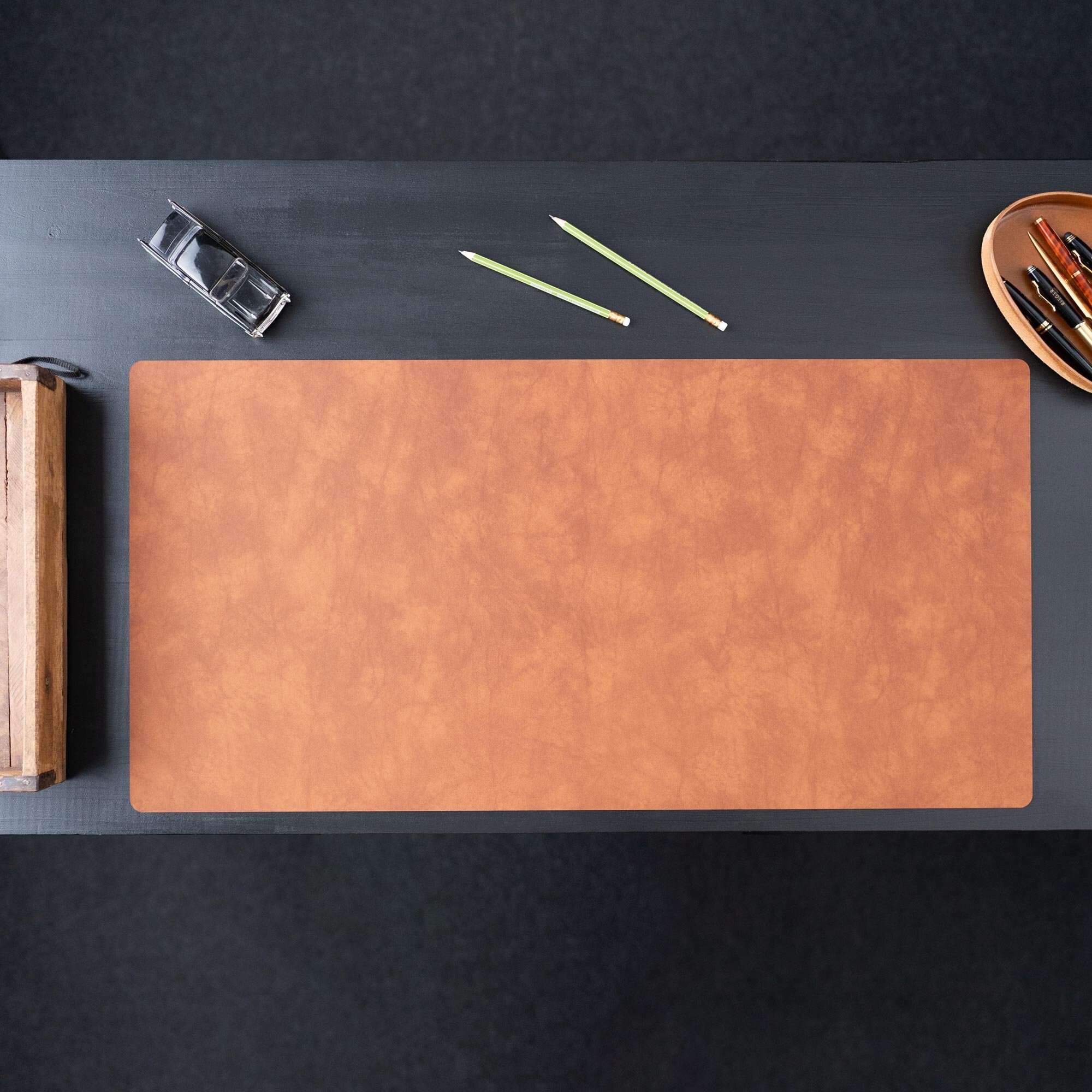 Recycled Leather Desk Mat Personalized Custom Desk Pad Waterproof ...