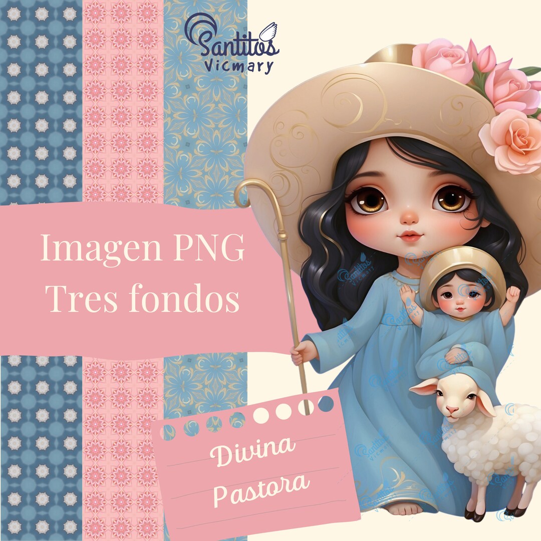 Divina Pastora vestido azul celeste, Descarga Digital png clipart ...