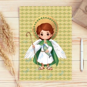 Download an Illustration of Archangel Saint Raphael: Religious Art in ...