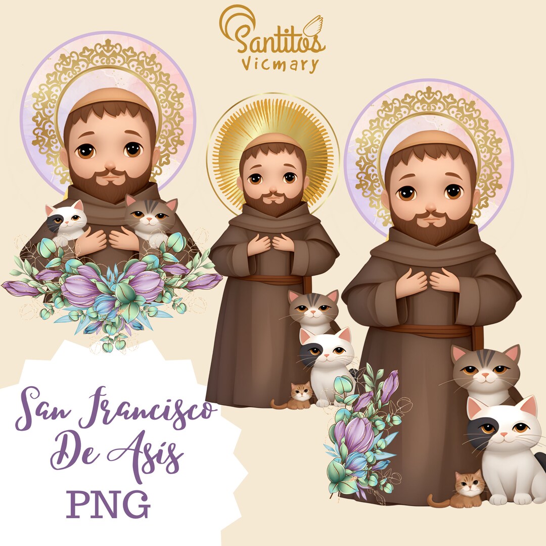 Digital Illustration of Saint Francis of Assisi - PNG Clipart/ Peace ...