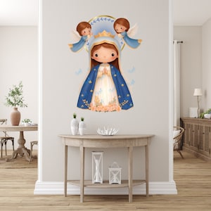 Illustration of Our Lady Queen,digital Download, Clipart,virgin ...